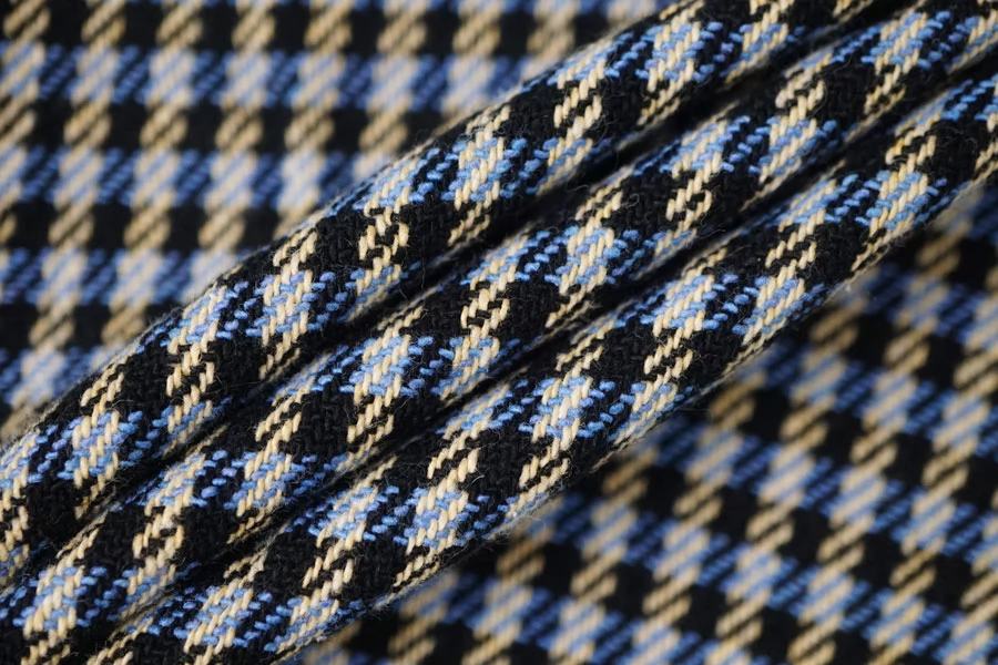 Твид костюмный хлопковый в клетку Черно-бежевый IDT H68/1/ K40 28012448 ...